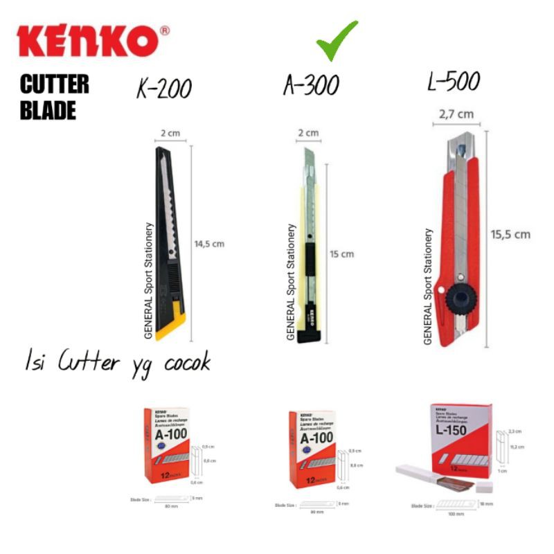 Jual Cutter Kenko A-300 | Shopee Indonesia