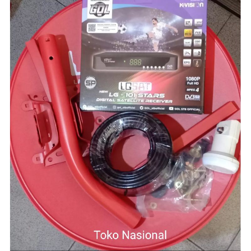 Jual Paket dish ODU 60-65cm lengkap Receiver LGSAT | Shopee Indonesia