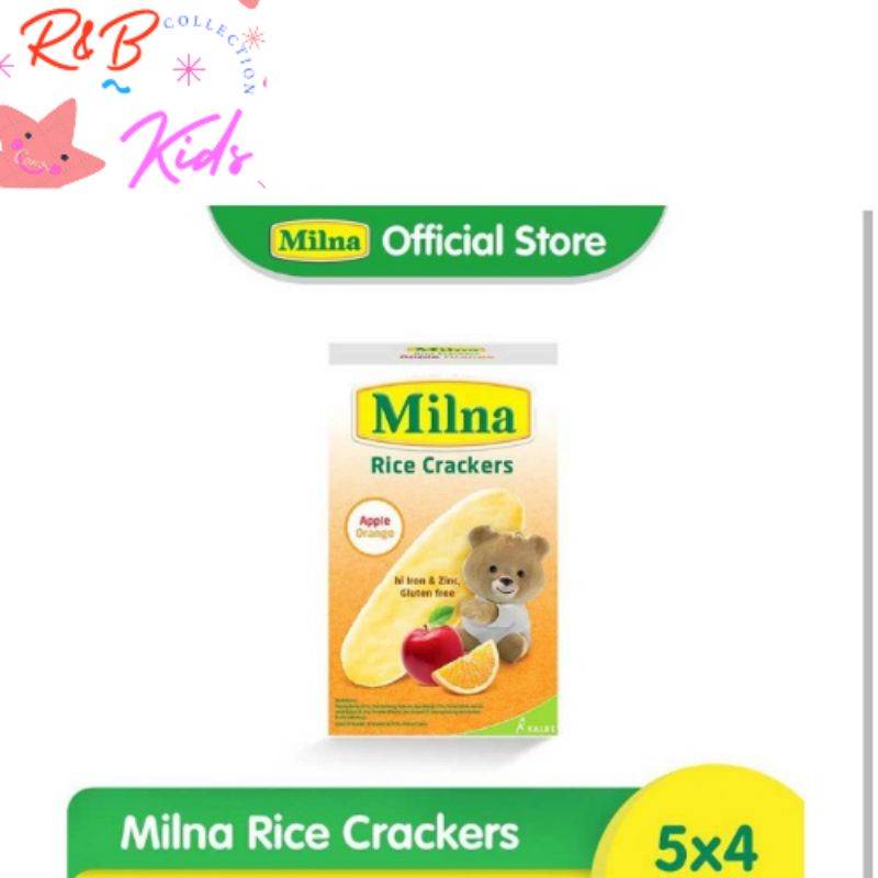 Jual Milna Rice Crackers Biskuit Bayi Apple Orange 20g 6+ ( 6 bulan ke ...