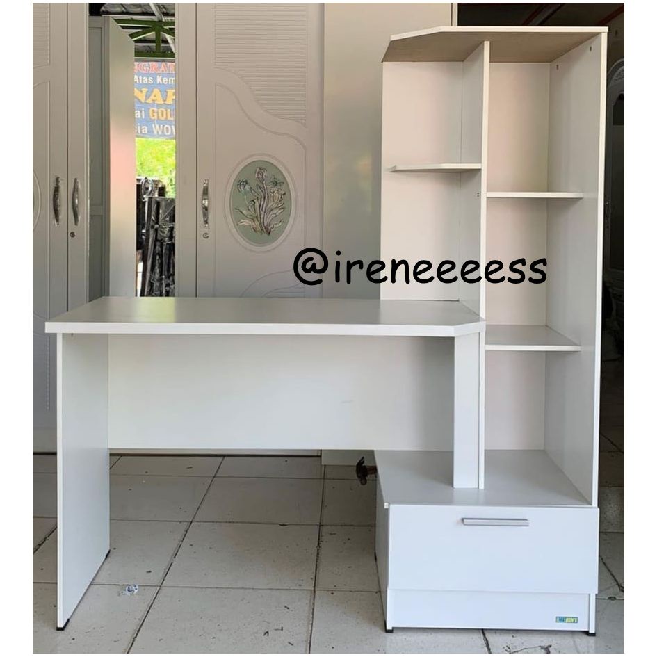 Jual MEJA BELAJAR / MEJA KERJA / MEJA SERBAGUNA LETTER L DESAIN TERBARU ...