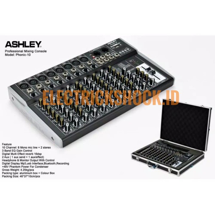 Jual Mixer Ashley Phonic 10 Original 10 Channel Bluetooth | Shopee ...