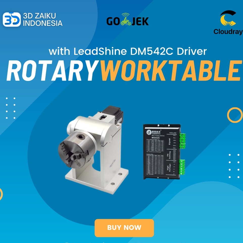 Jual CloudRay Fiber Marking Rotary Upgrade with LeadShine DM542C Driver | Shopee Indonesia