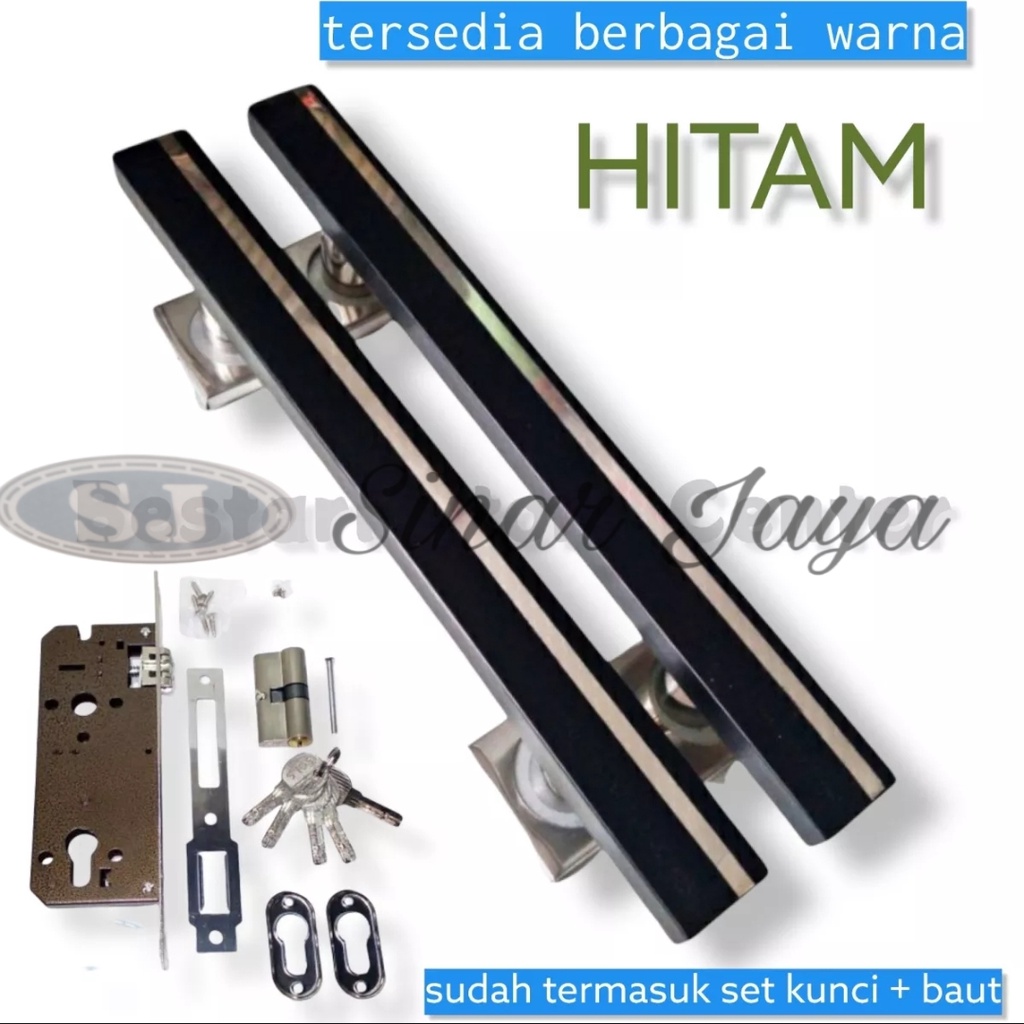 Jual 1 set handle pintu rumah stainless panjang 45cm 33cm gagang ...