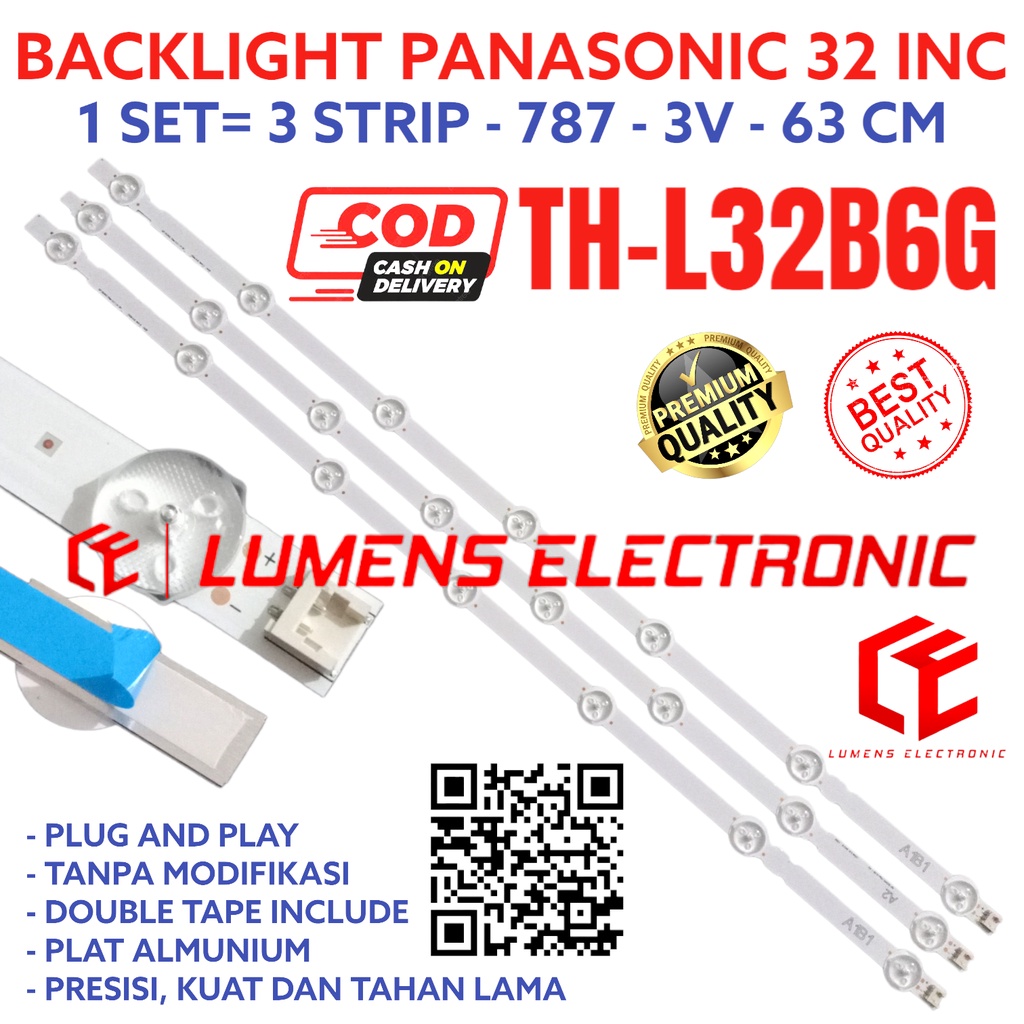 Jual LAMPU BACKLIGHT TV LED PANASONIC 32 INC TH L32B6G TH-L23B6G THL 23B6G TH L 23B6G LAMPU BL ...