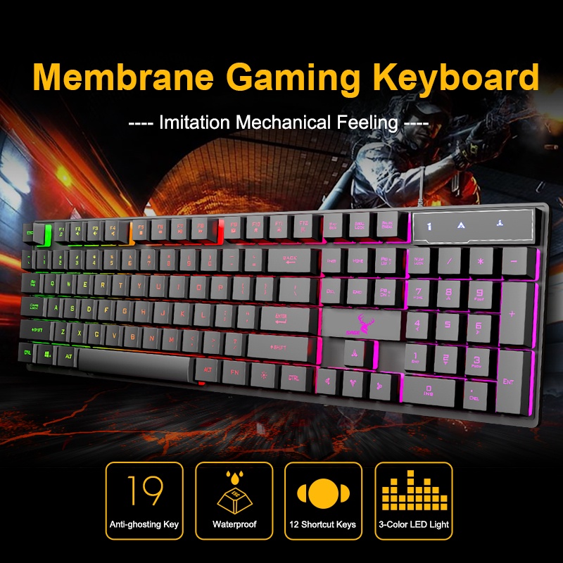 Jual SAGE Keyboard Gaming Led 104 keys type AK - 600 Garansi Resmi 1 ...