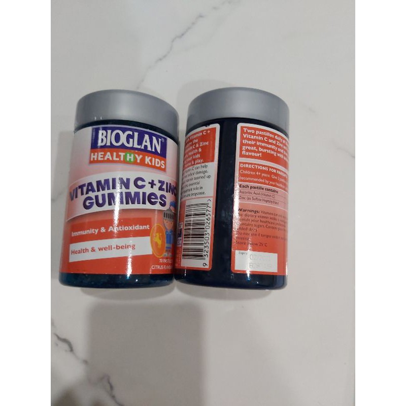 Jual bioglan kids vitamin c + zinc gummies 70 pastilles | Shopee Indonesia