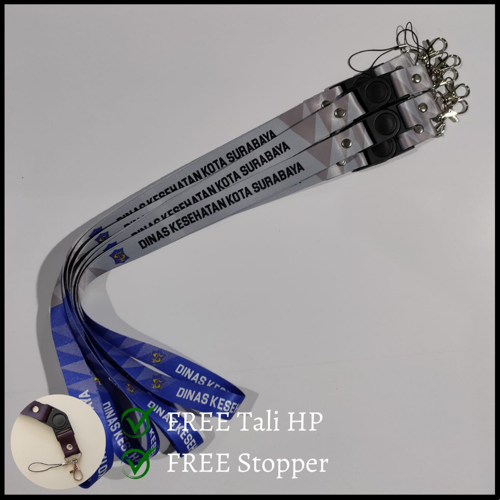 Jual [DINKES SBY] Tali Lanyard Custom / Lanyard Staff / Tali Custom ...