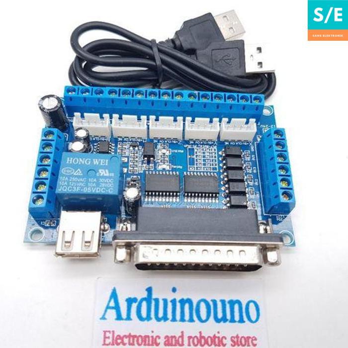 Jual Mach3 Cnc 5 Axis Breakout Board Controller Interface Usb Power Driver Spareparts Shopee