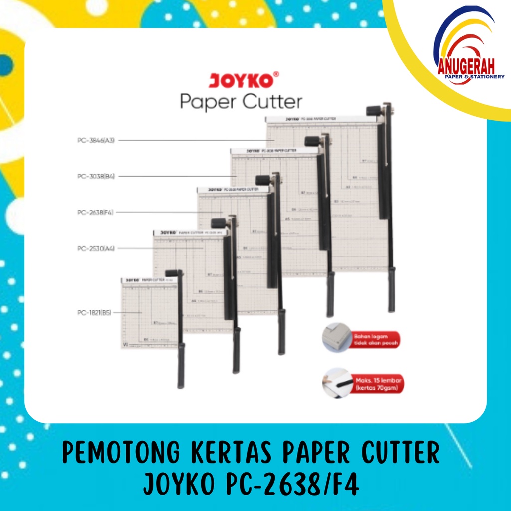 Jual Pemotong Kertas Paper Cutter Joyko PC-2638/F4 (PCS) | Shopee Indonesia