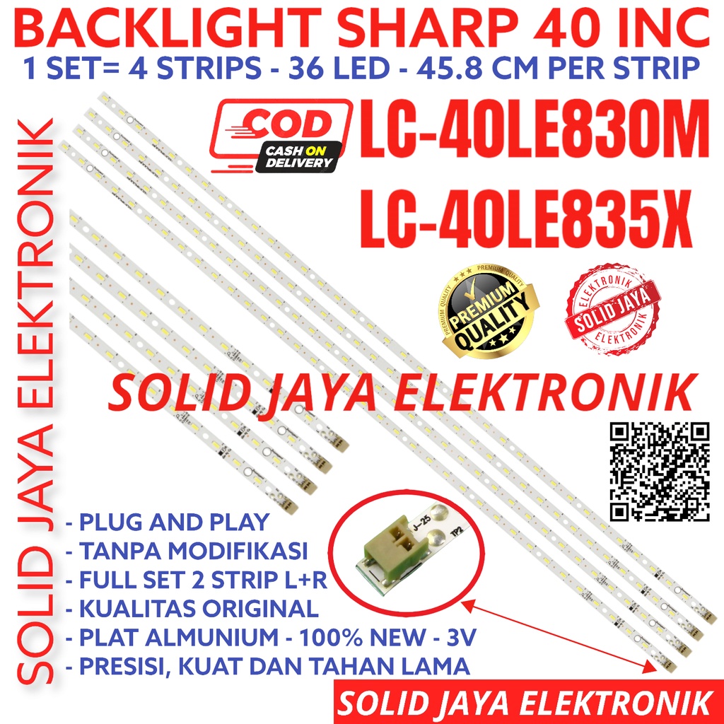 Jual BACKLIGHT TV LED SHARP 40 INC LC 40LE830 40LE835 40LE830M 40LE835X LC40LE830M LC40LE835X ...