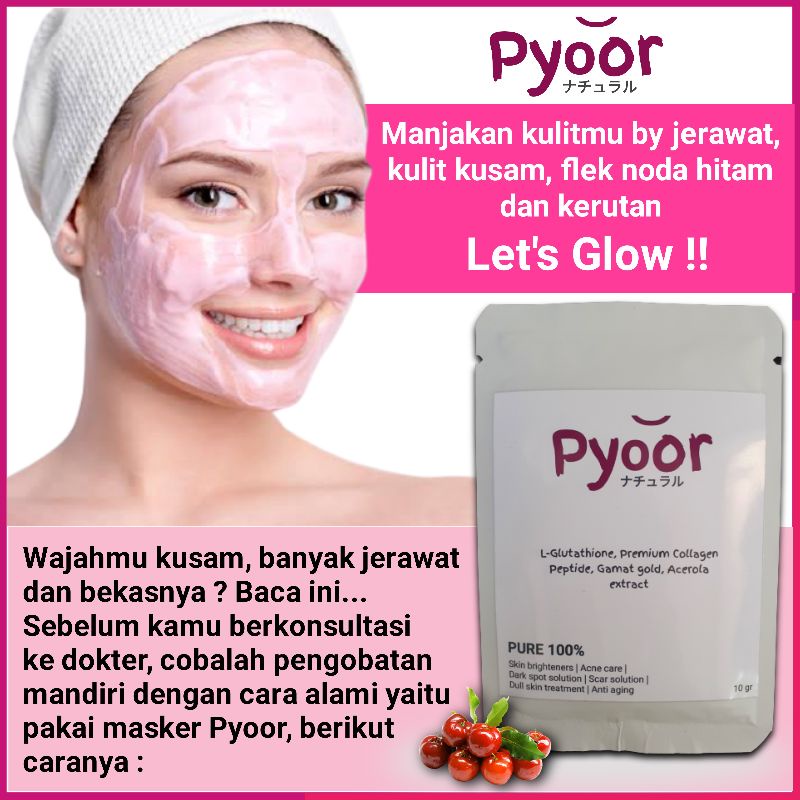 Jual Masker Wajah Bubuk Organik Plus Collagen - Masker Mencerahkan ...