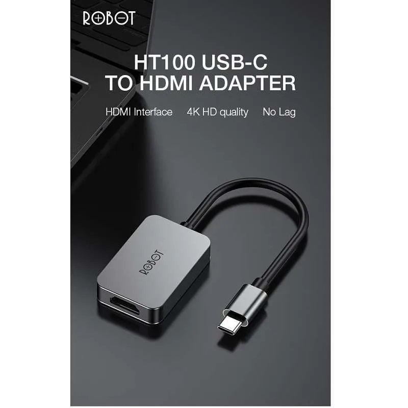 Jual Robot HT100 USB-C to HDMI Adapter - Type C to HDMI 4K Adaptor ...
