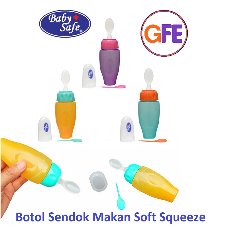 Jual Baby Safe Botol Sendok Makan Bottle Spoon Soft Squeeze JP029 | Shopee Indonesia