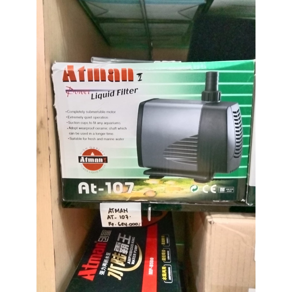 Jual ATMAN AT-107 POWER LIQUID FILTER WATER PUMP POMPA AIR AQUARIUM ...