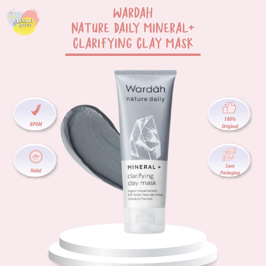 Jual Wardah Nature Daily Mineral+ Clarifying Clay Mask 60 ml | Shopee ...