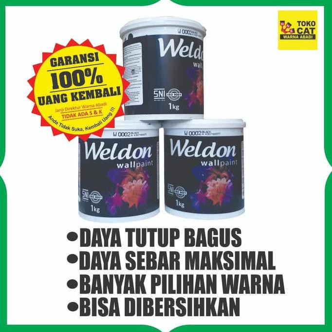 Jual CAT TEMBOK WELDON 1 KG DISKON | Shopee Indonesia