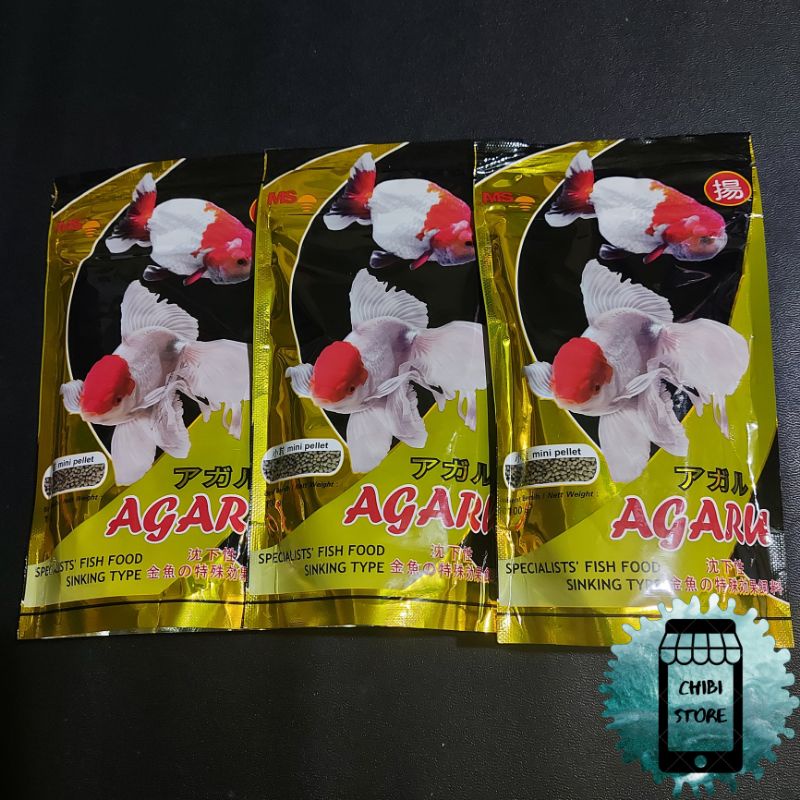 Jual PELET AGARU SINKING TYPE 100GR / MAKANAN IKAN HIAS AGARU | Shopee ...