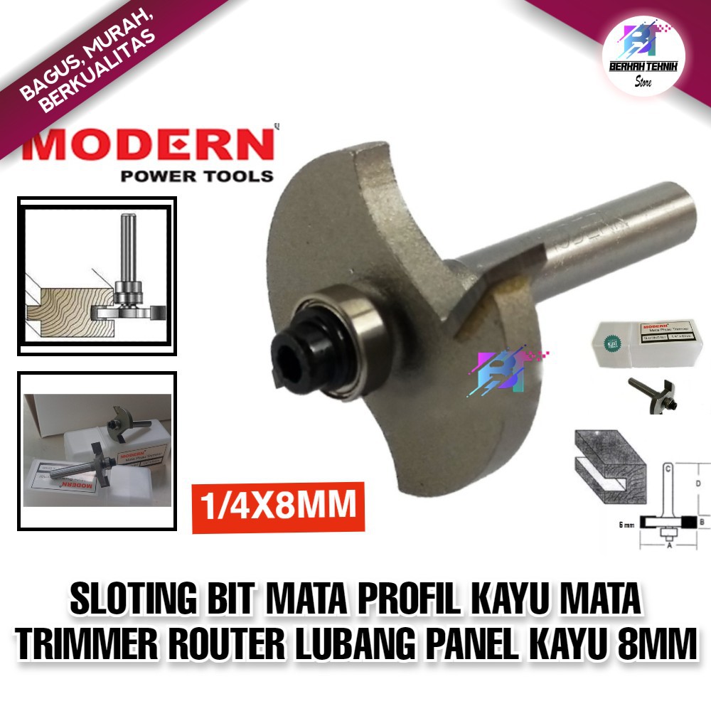 Jual SLOTING BIT MATA PROFIL KAYU MATA TRIMMER ROUTER LUBANG PANEL KAYU ...