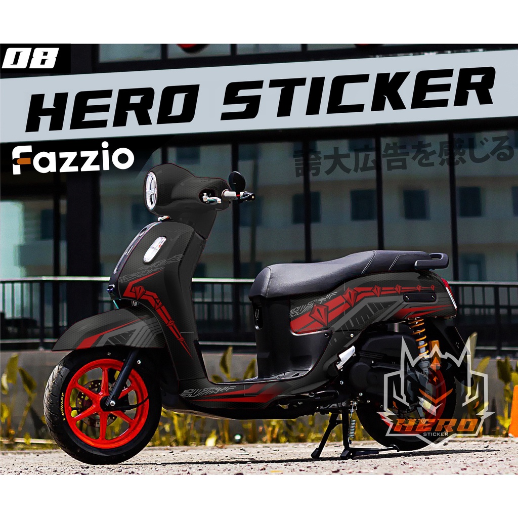 Jual Decal YAMAHA Fazzio NEW Fullbody - Stiker Decal Fazzio Black ...