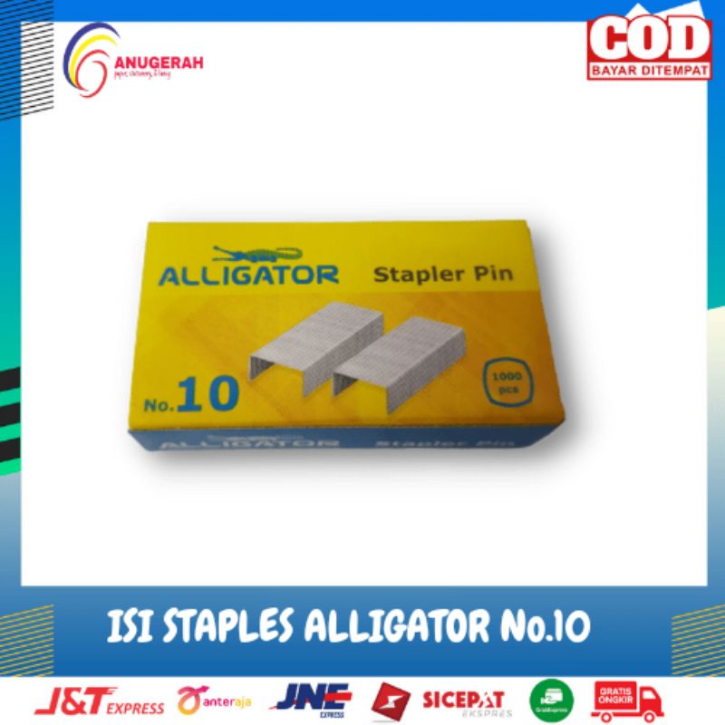 Jual ALLIGATOR 505100 NO.10 ISI STAPLES (PCS) | Shopee Indonesia