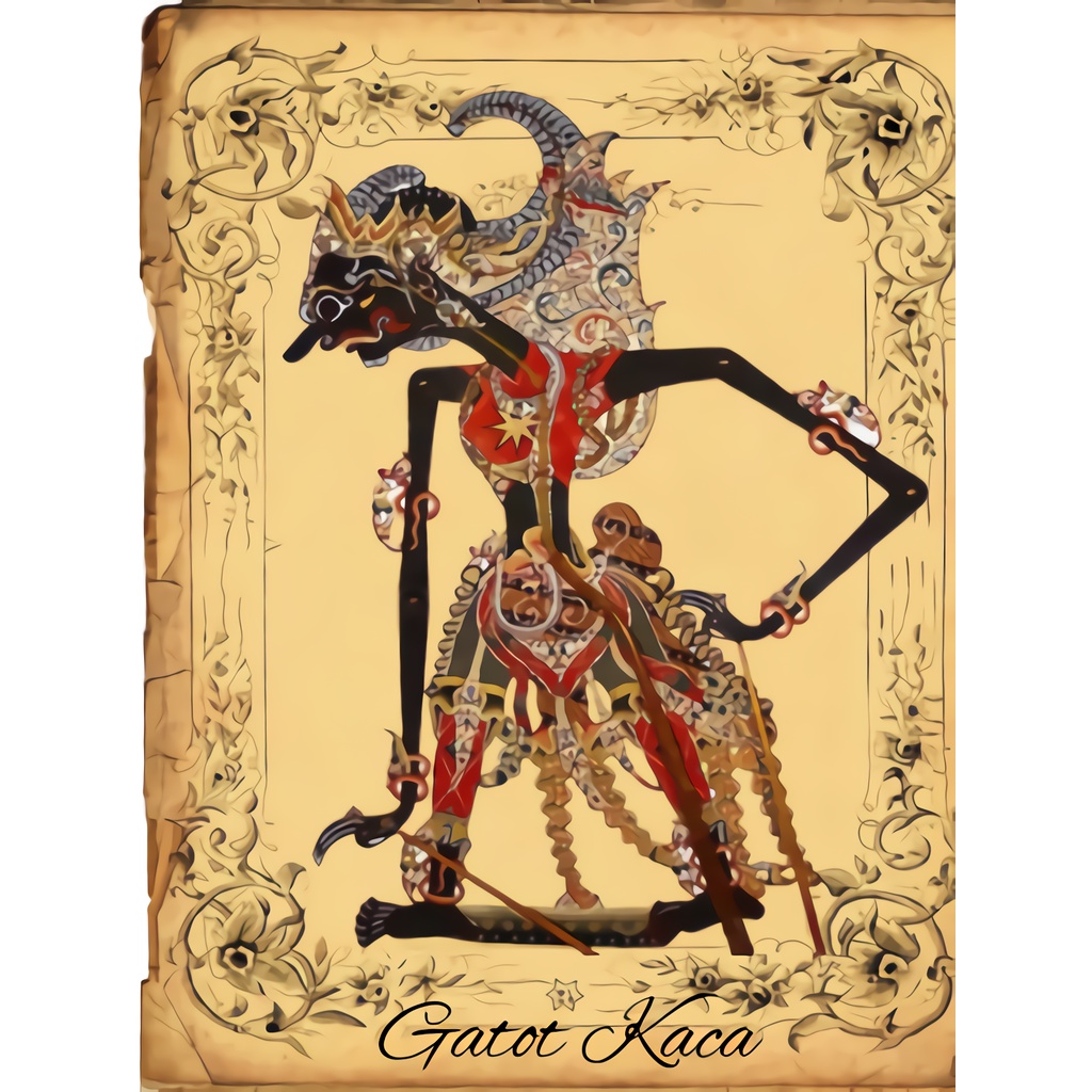 Jual Poster Wayang Gatot Kaca ,Poster Wayang Hiasan Dinding Dekorasi ...