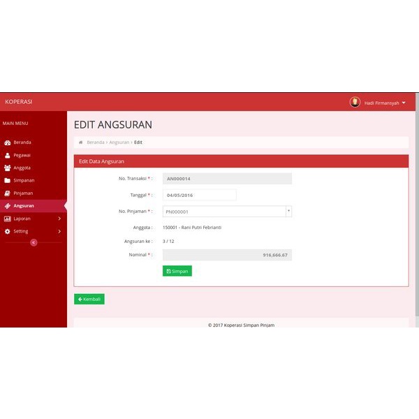 Jual aplikasi koperasi simpan pinjam berbasis web | Shopee Indonesia