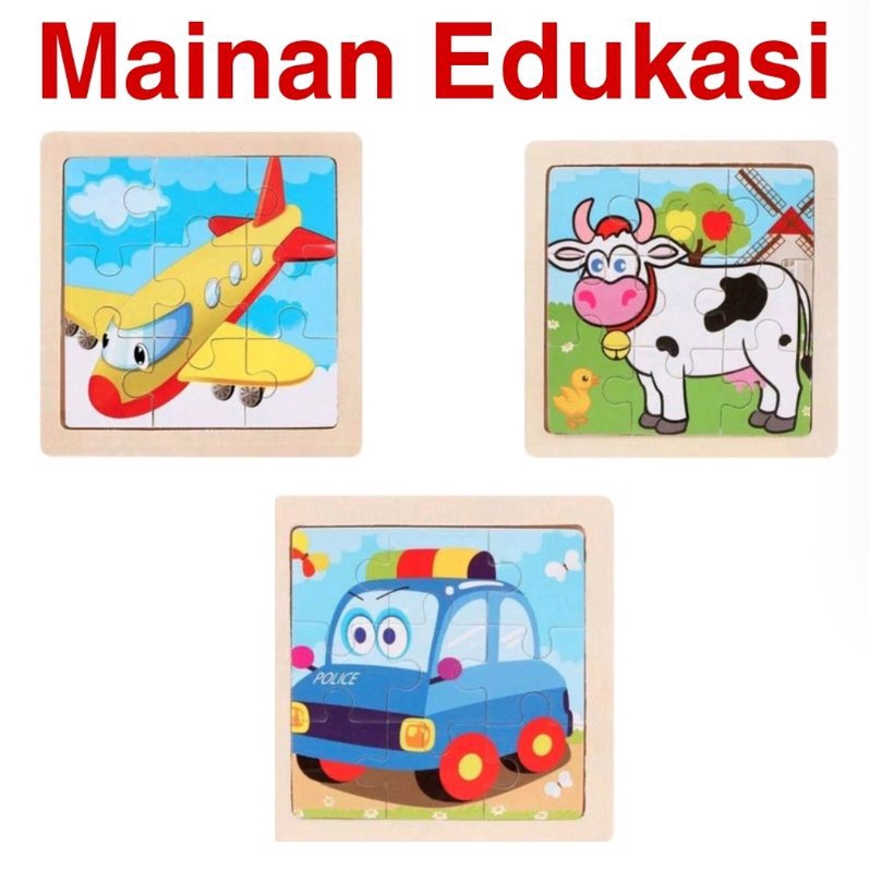 Jual Mainan Edukasi Anak Toddler Puzzle Mini Kayu - Satuan | Shopee ...