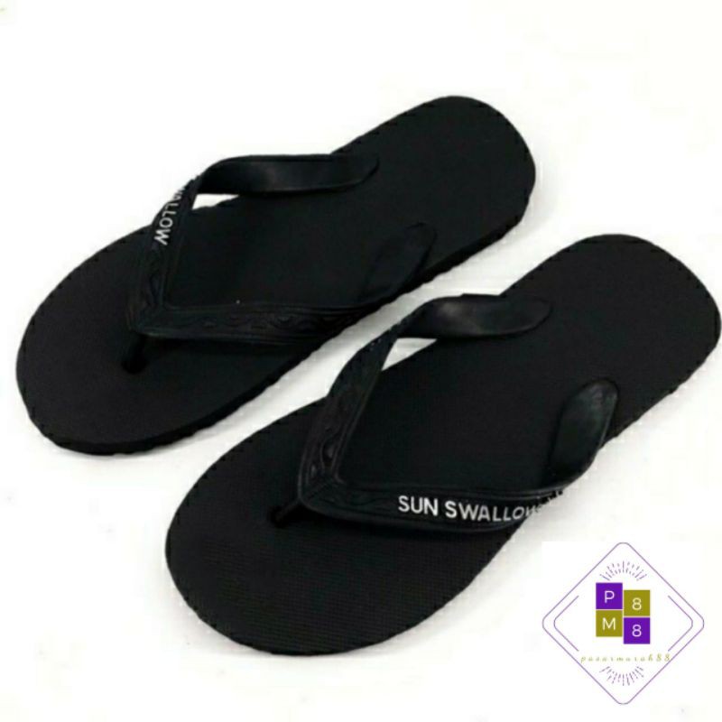 Jual Sandal Jepit Hitam Sun Swallow Jumbo / Sandal Swallow / Sandal ...