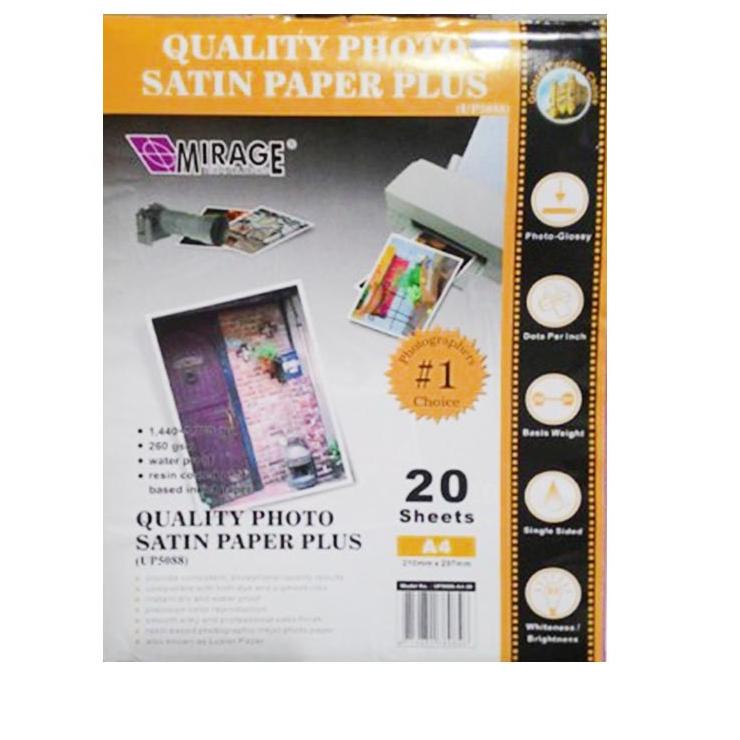 Jual Harga Terbaru MIRAGE SATIN GLOSSY PAPER A4 (5088) | Shopee Indonesia