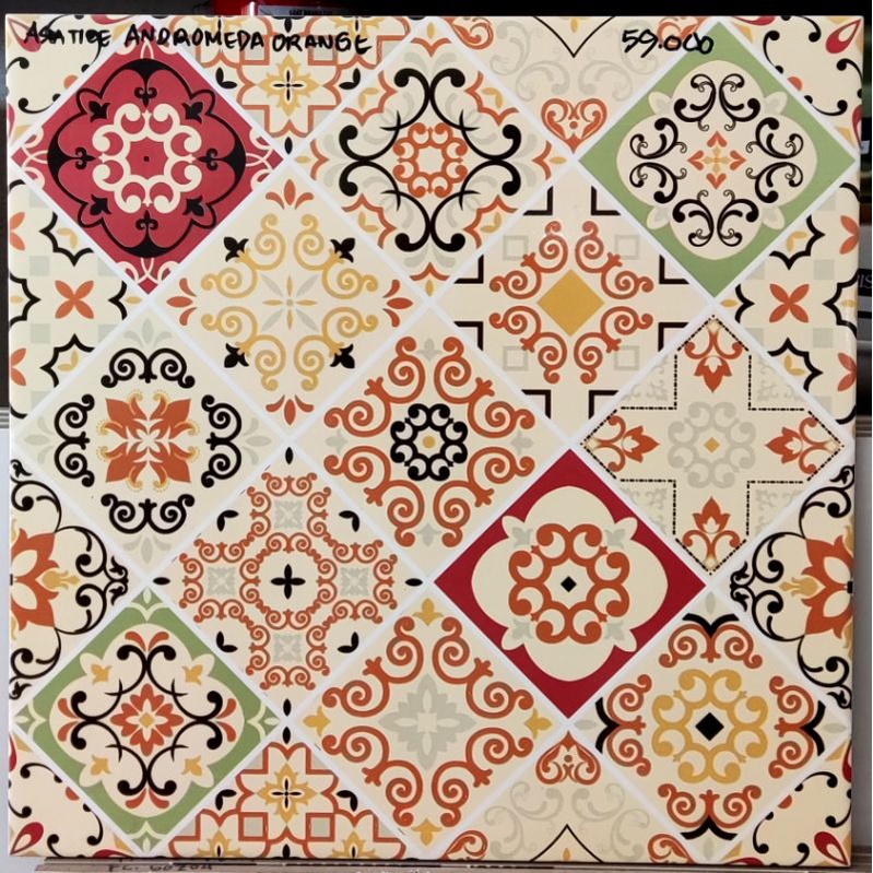 Jual keramik motif batik asia tile 40x40 kilat | Shopee Indonesia