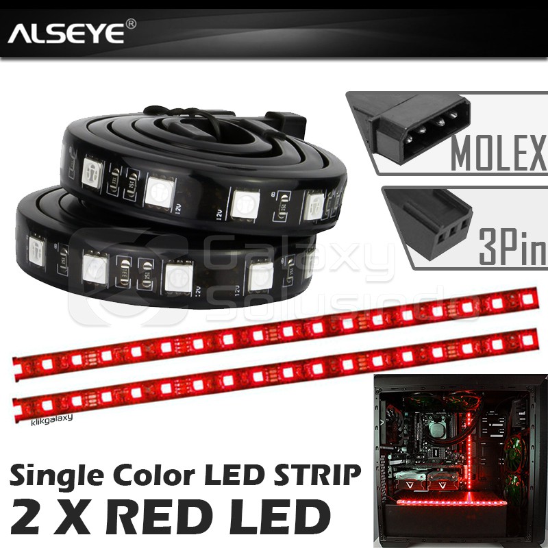 Jual Alseye SL-18M LED STRIP Single Color 30cm - Red / Merah [HG ...
