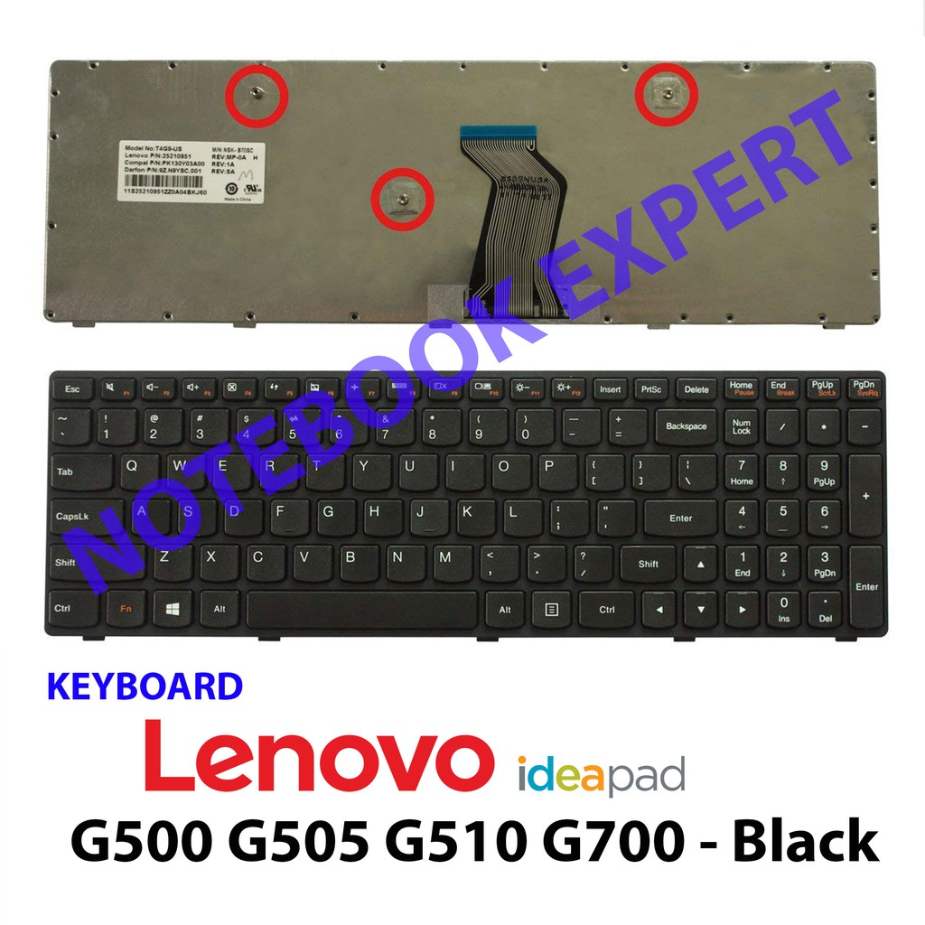 Jual Keyboard LENOVO G500 G505 G510 G700 Black | Shopee Indonesia