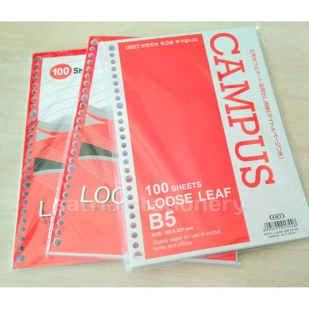 Jual ISI BINDER - LOOSE LEAF KIKY B5 ISI 100 LEMBAR | Shopee Indonesia