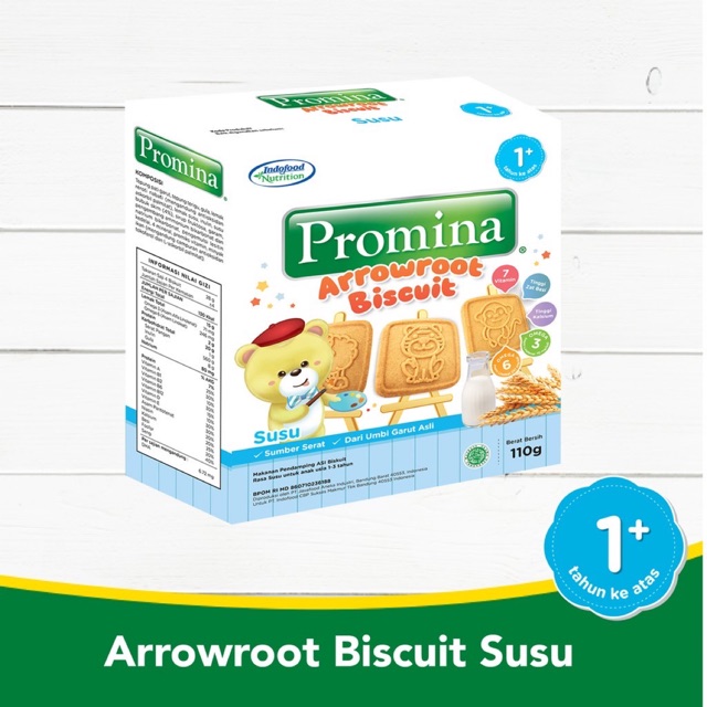 Jual NEW Promina biskuit finger food arrowroot biscuit susu 1thn 110g ...
