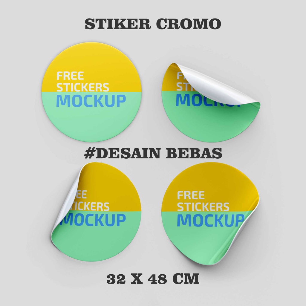 Jual CETAK STIKER LABEL KEMASAN MAKANAN BAHAN CROMO A3 plus GLOSSY DOFF ...