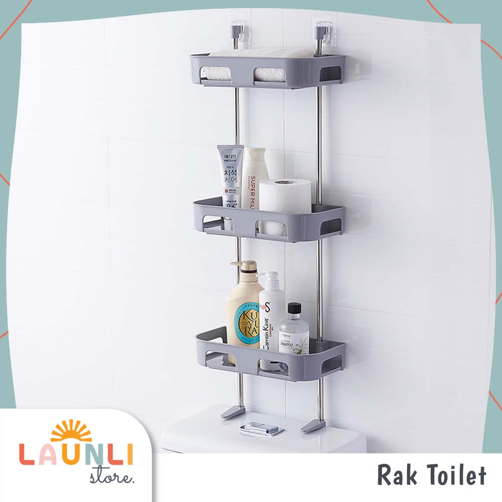 Jual Rak Toilet Susun Kamar Mandi WC Tempat Sabun Shampo Penyimpanan ...