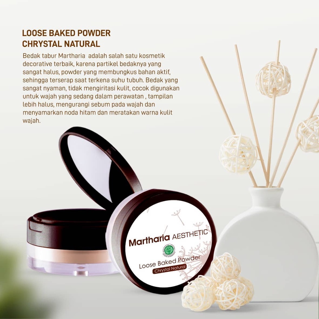 Jual Martharia Aesthetic Loose Baked Powder (15gr) | Shopee Indonesia