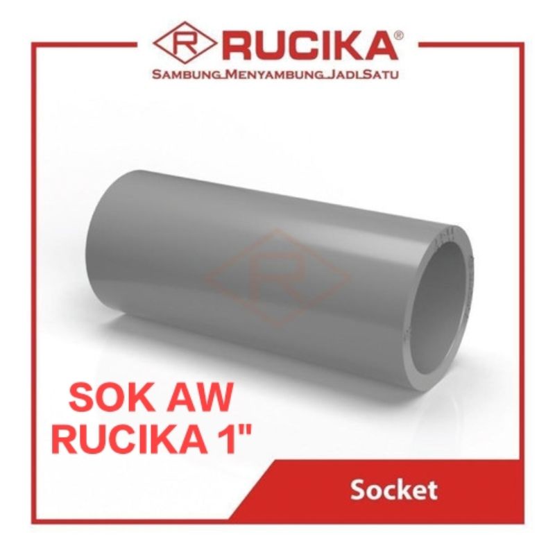 Jual SOCK PIPA PVC RUCIKA 1" x 1" SAMBUNGAN PIPA PRALON | Shopee Indonesia