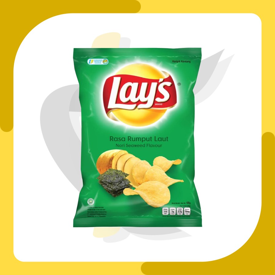Jual Snack Lays Keripik Kentang Potato Chips - All Varian - 68gr & 55gr - Seaweed 68gr | Shopee ...