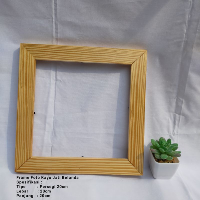 Jual bingkai foto kayu / frame kayu ukuran 20x20 | Shopee Indonesia
