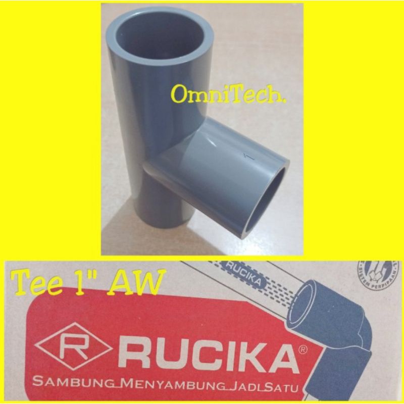 Jual Tee T PVC Rucika AW 1" Fitting Sambungan Pipa Paralon Tebal Kuat Tahan Lama | Shopee Indonesia