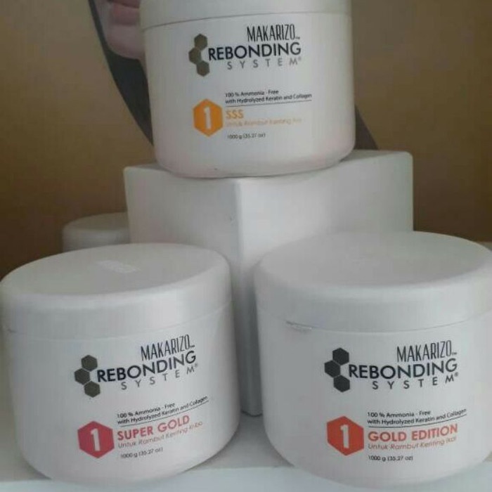 Jual Ki5K1 Makarizo Cream Rebonding Step 1 1000Gr/Super Gold/Gold ...