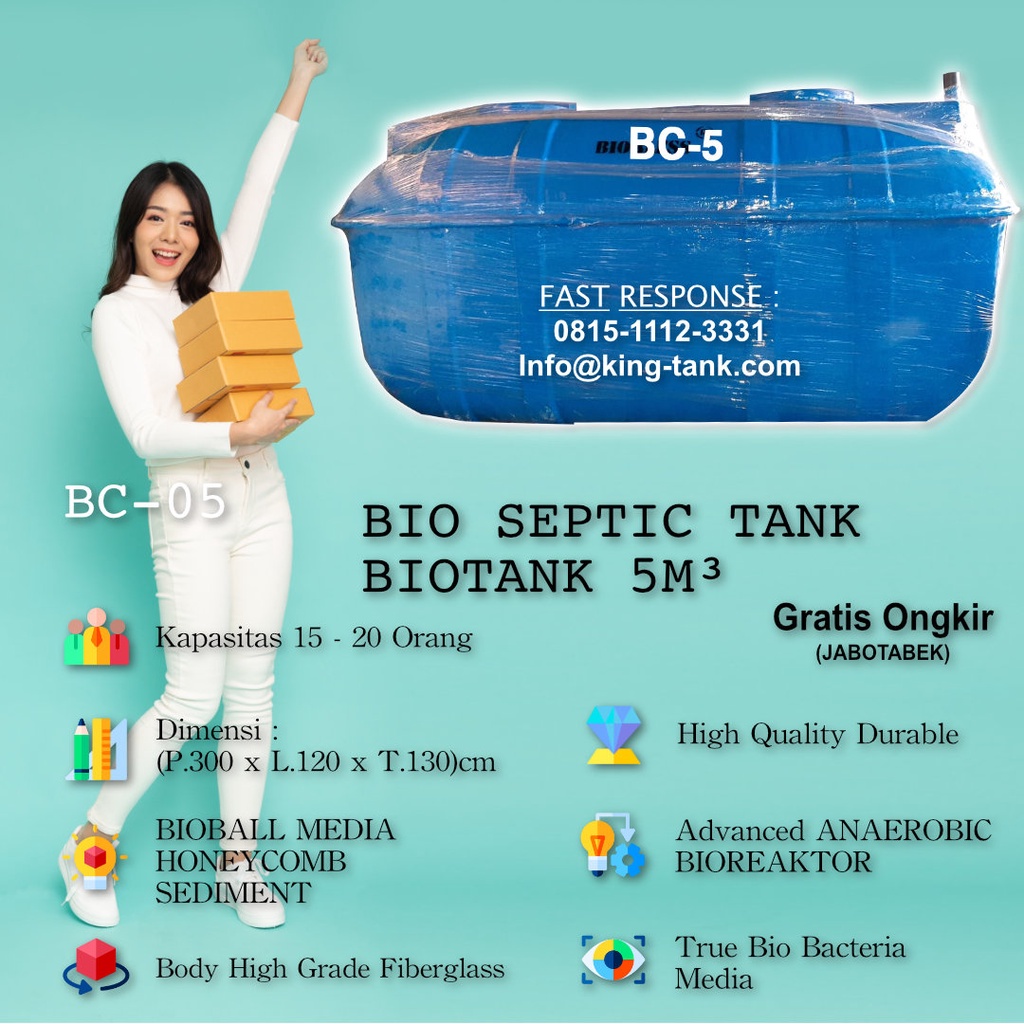 Jual Tangki Septic Bio 5000 Liter / 5m3 | Shopee Indonesia
