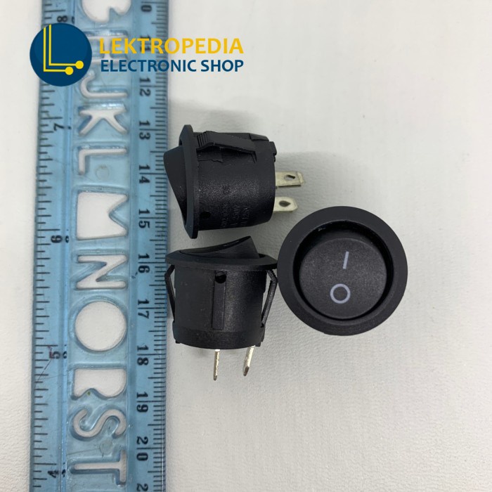 Jual Saklar On-Off 2 Pin Bulat Hitam 2pin 2p Switch Kecil On Off ...