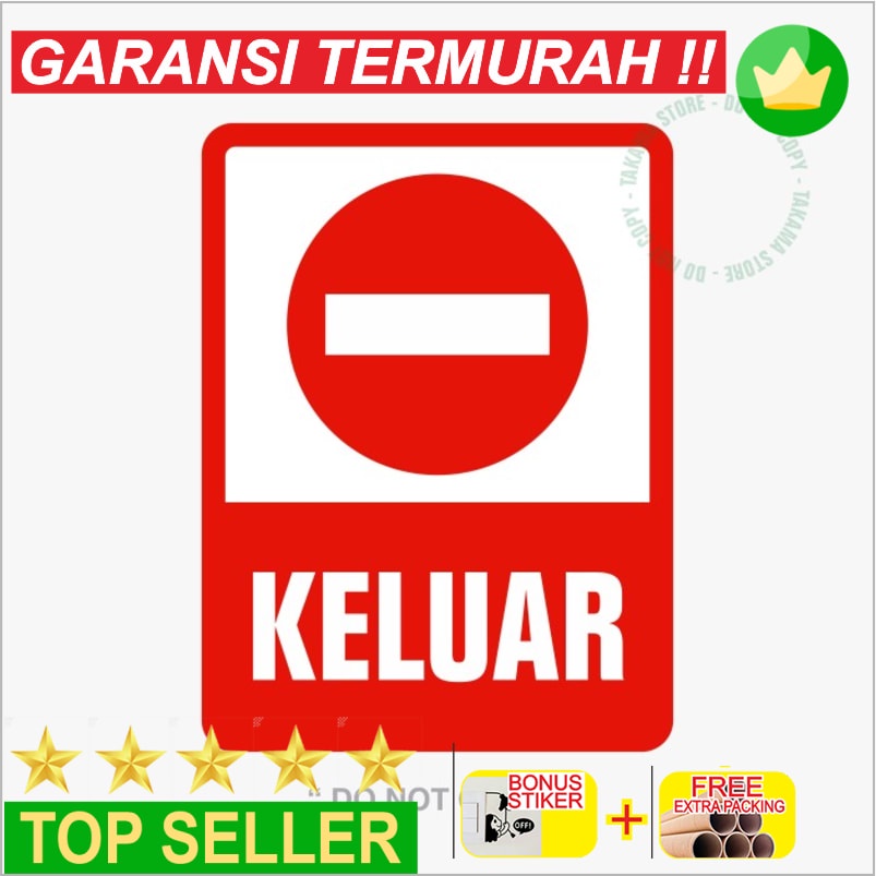 Jual Murah RAMBU FORBIDDEN JALUR KELUAR 30 x 40 cm PLAT ALUMUNIUM ...