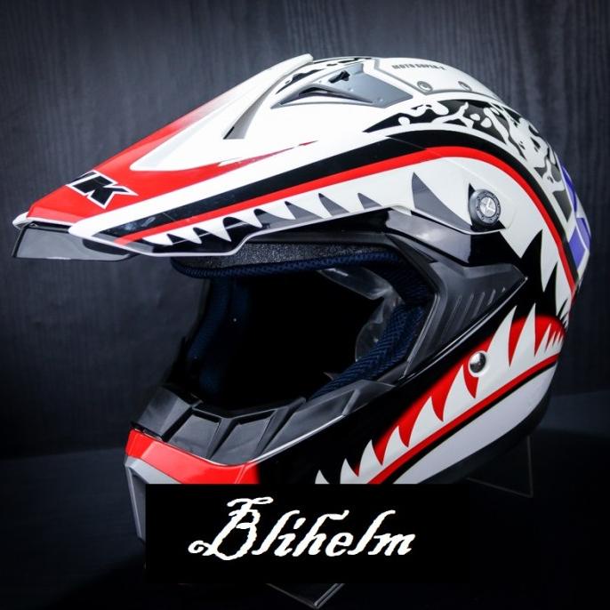 Jual INK HELM CROSS SUPER X PREDATOR | PEARL WHITE RED | SUPER X ...