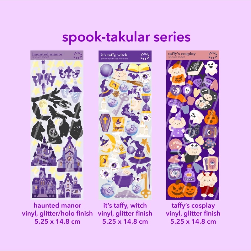 Jual spooktakular series - sticker set / stiker sheet for journaling ...