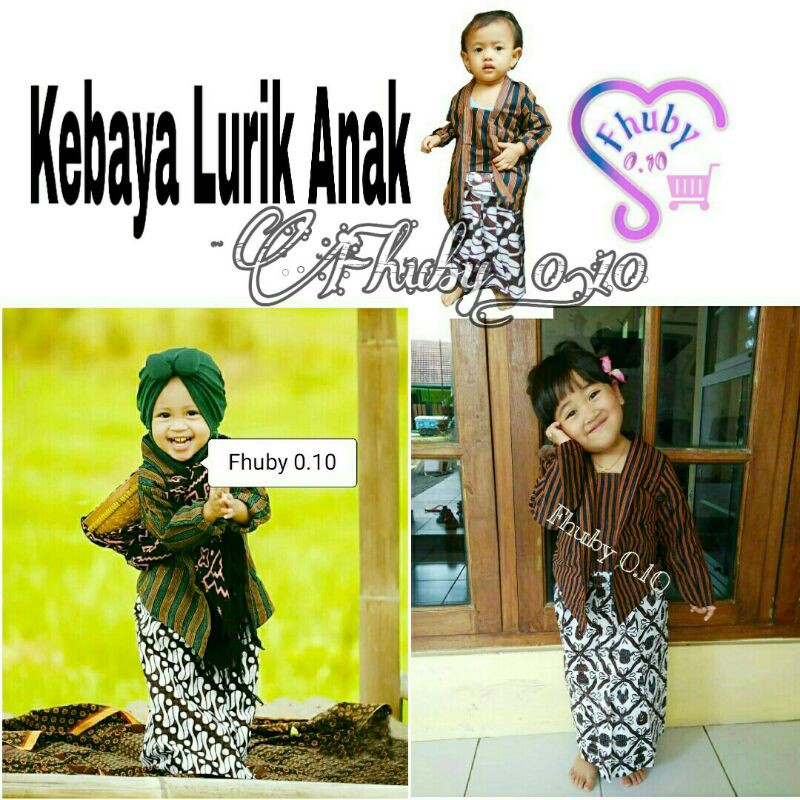 Jual Kebaya Lurik Anak Balita // Kebaya Adat Anak // Baju Adat Anak Jawa | Shopee Indonesia