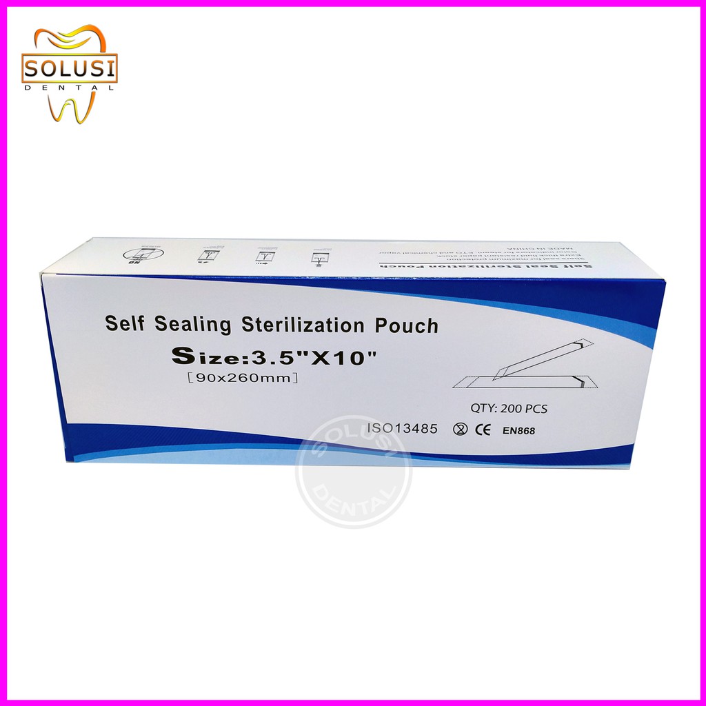 Jual DENTAL 200 PCS MEDIPOUCH STERIL STERILIZATION POUCHES POUCH PACK ...