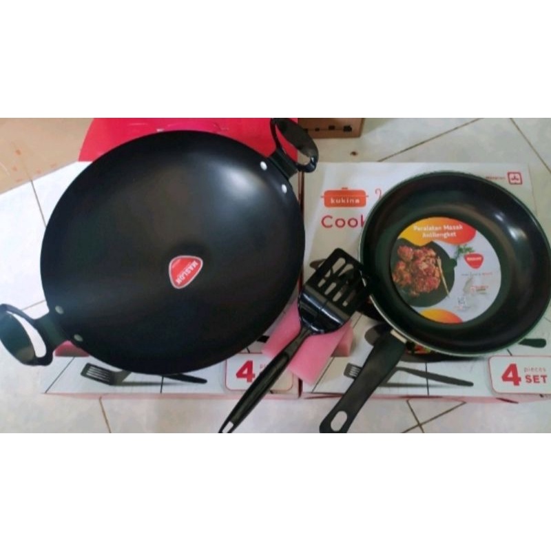 Jual KUKINA Wonder Set (Wonder Wok 30 cm & Frypan 23 cm) | Shopee Indonesia